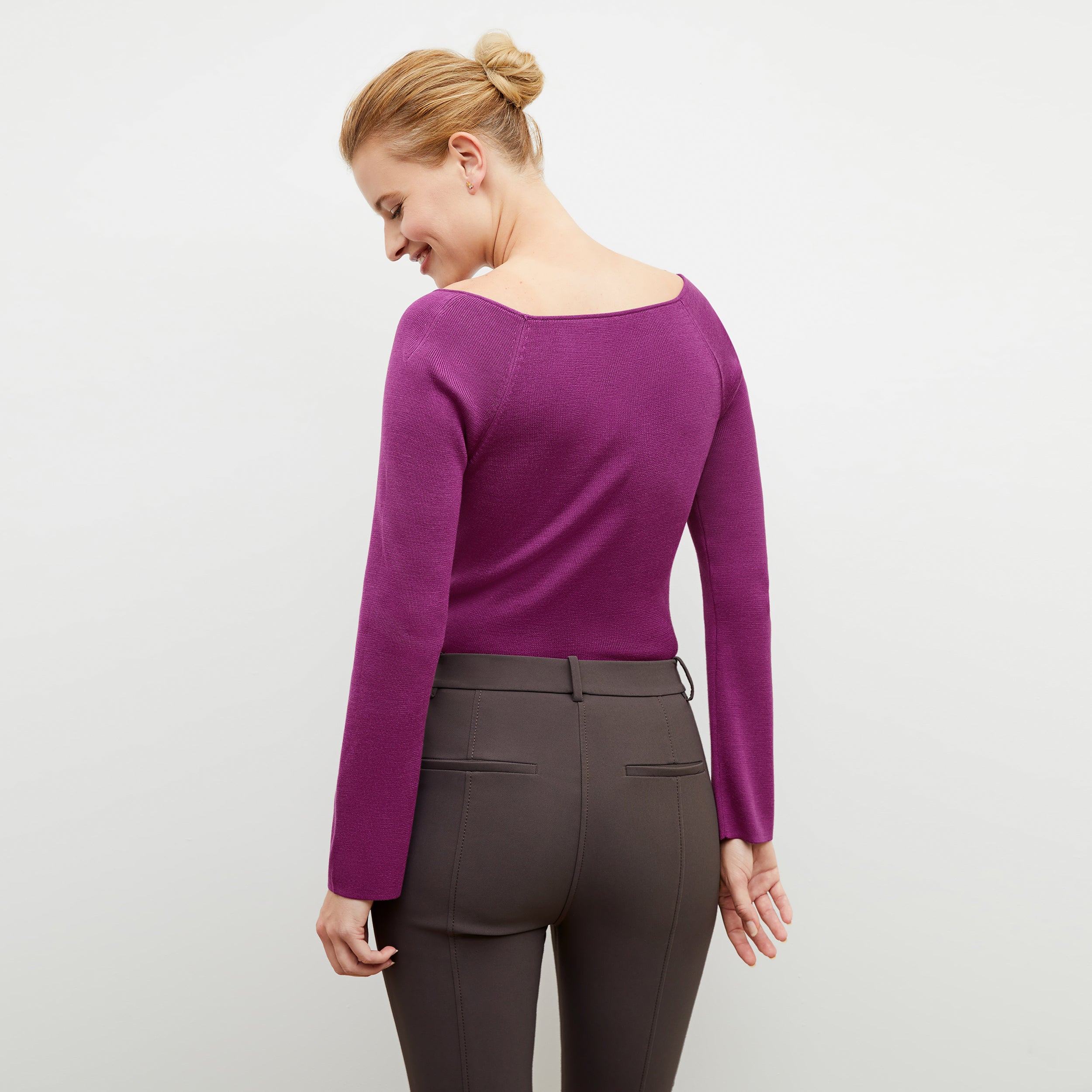 Joya Top - Silk Jersey :: Purple Jasper – M.M.LaFleur