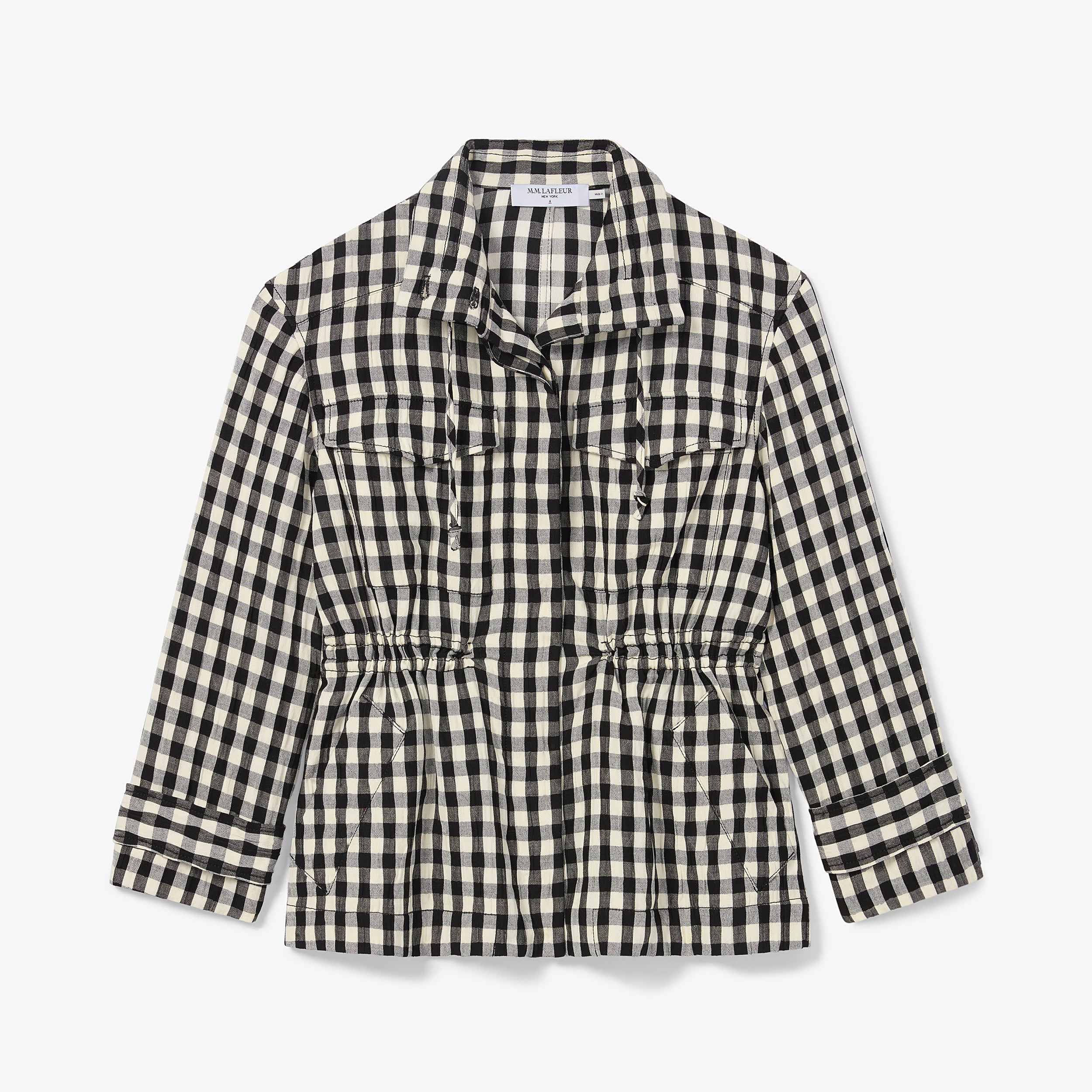 Allison Anorak - Luxe Gingham :: Black / White – M.M.LaFleur