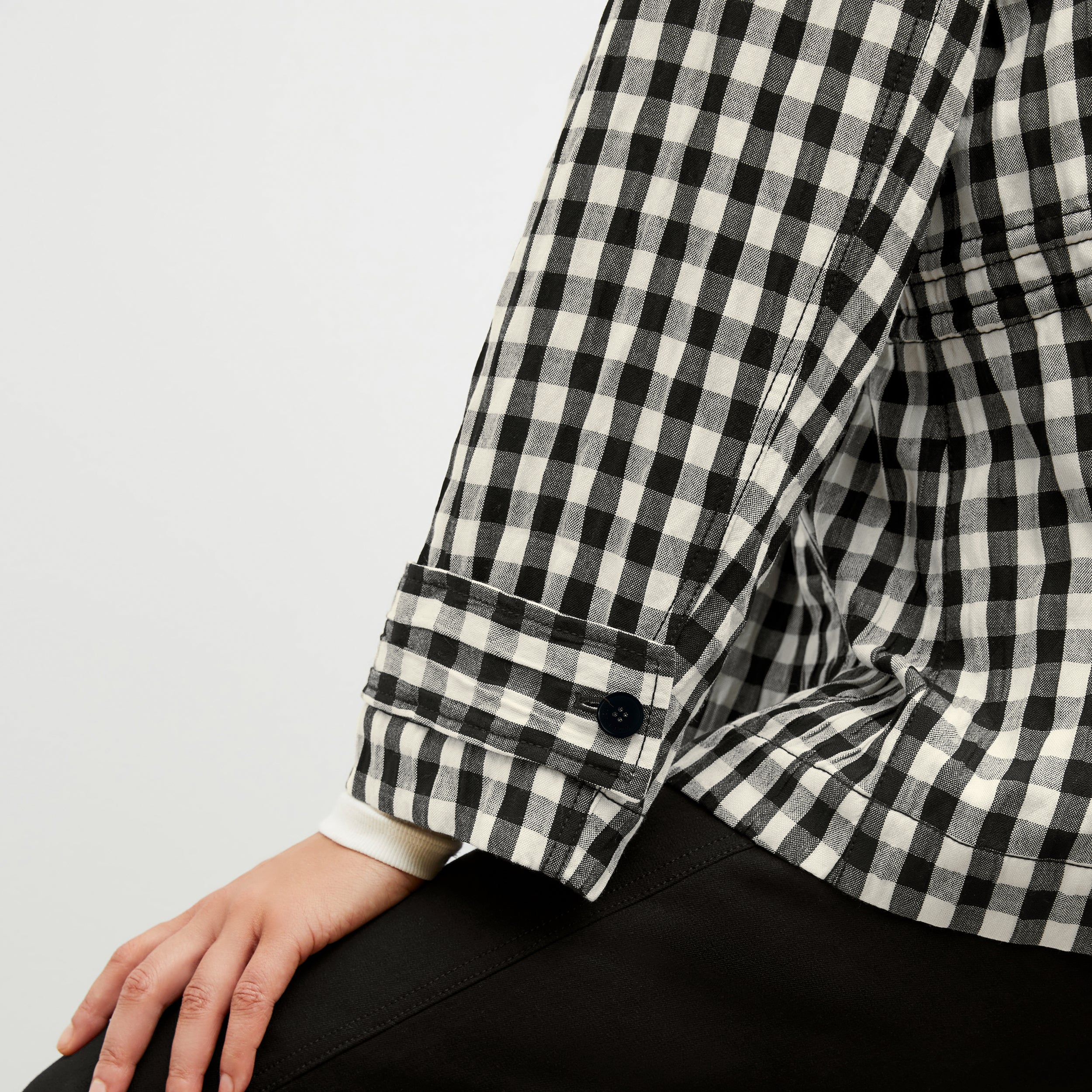Allison Anorak - Luxe Gingham :: Black / White – M.M.LaFleur