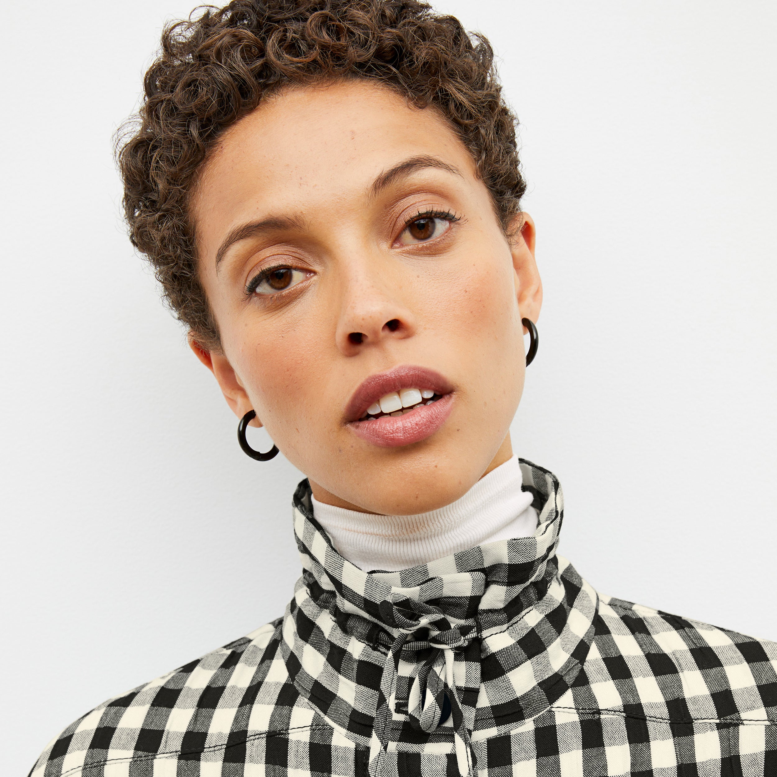 Allison Anorak - Luxe Gingham :: Black / White – M.M.LaFleur