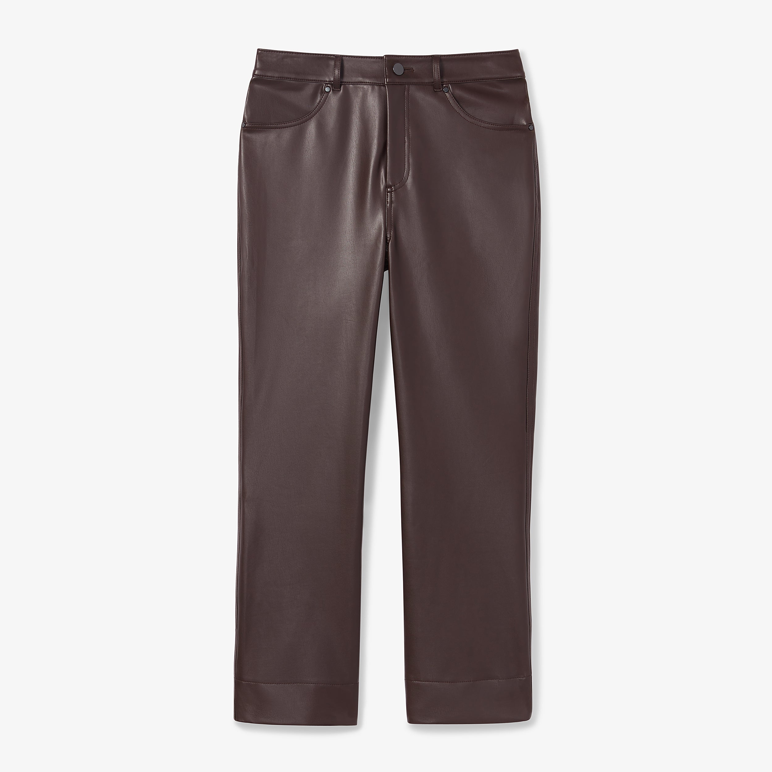 Archie Pant - Vegan Leather :: Brown – M.M.LaFleur