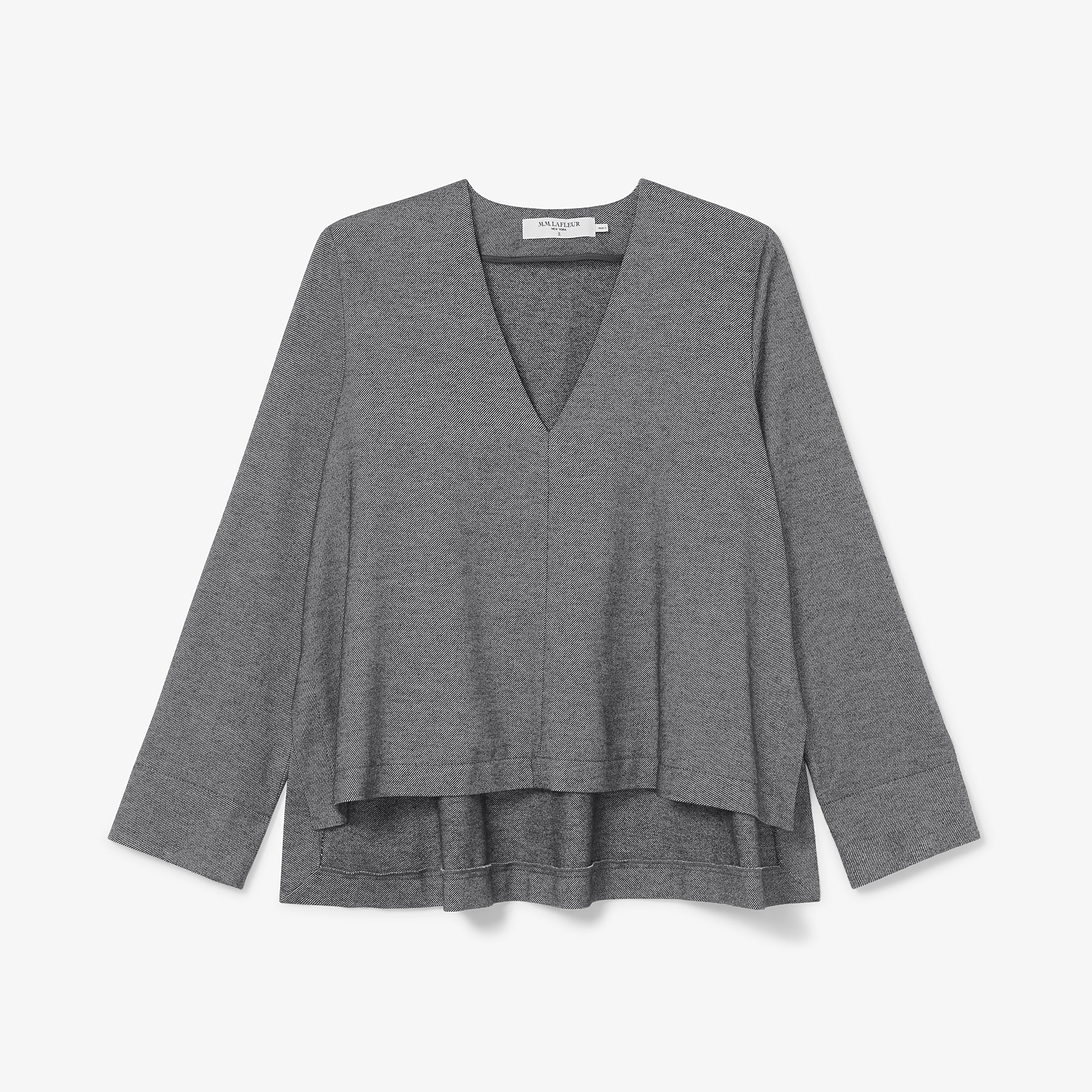 Annette Top - Flannel Twill :: Charcoal Melange – M.M.LaFleur