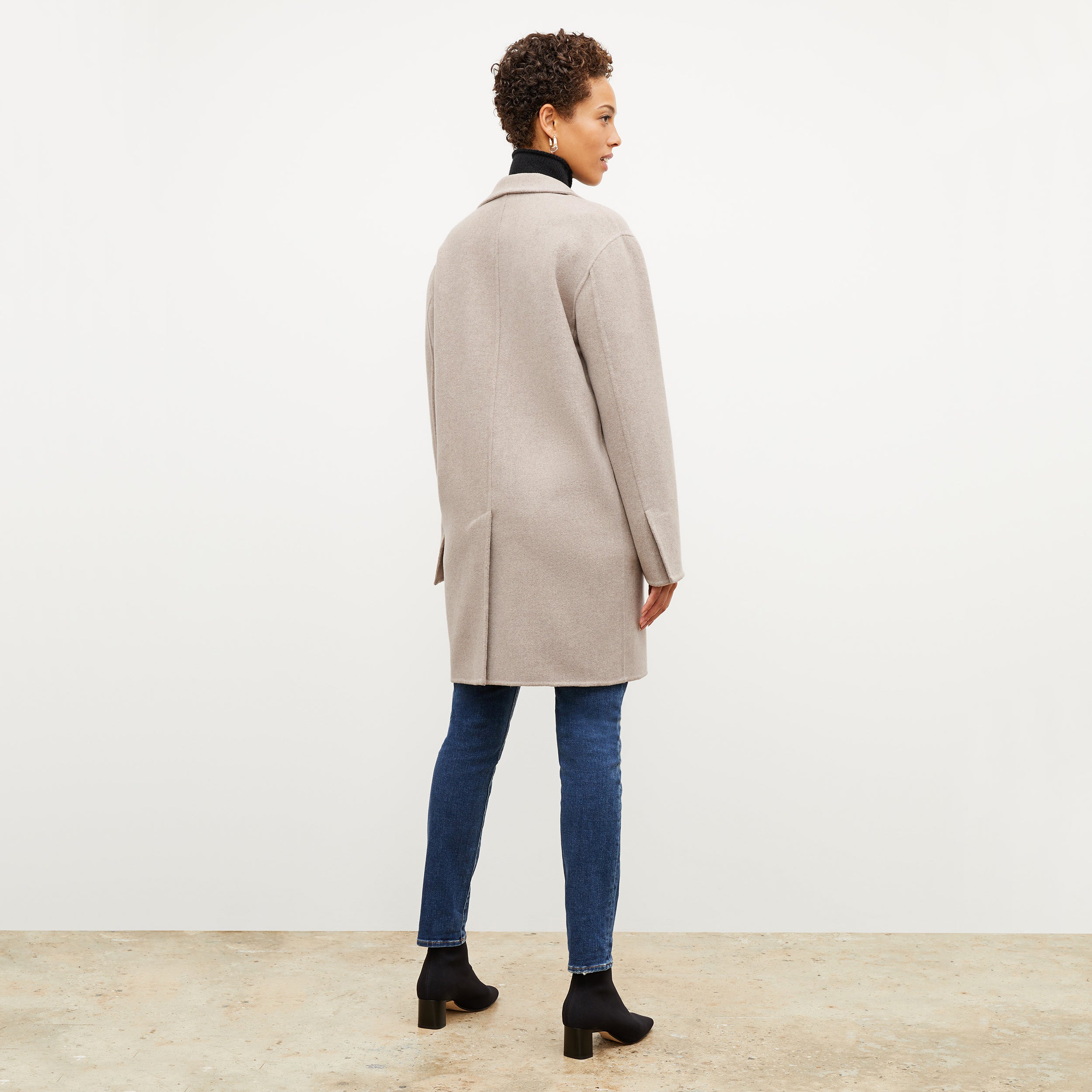 Kasha Coat - Double-Face Wool Cashmere :: Stone Melange – M.M.LaFleur