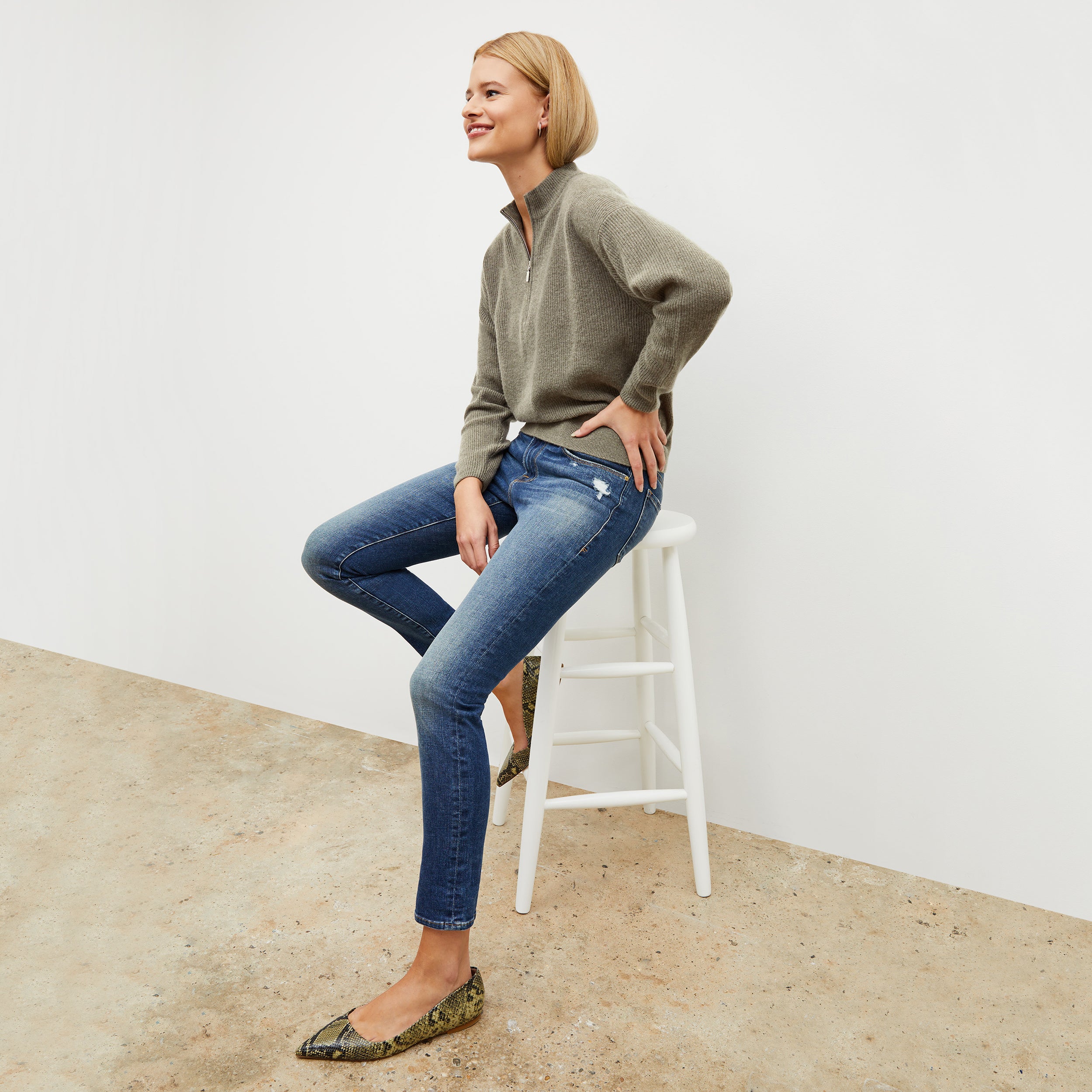 Cece Sweater - Cashmere :: Dark Moss – M.M.LaFleur