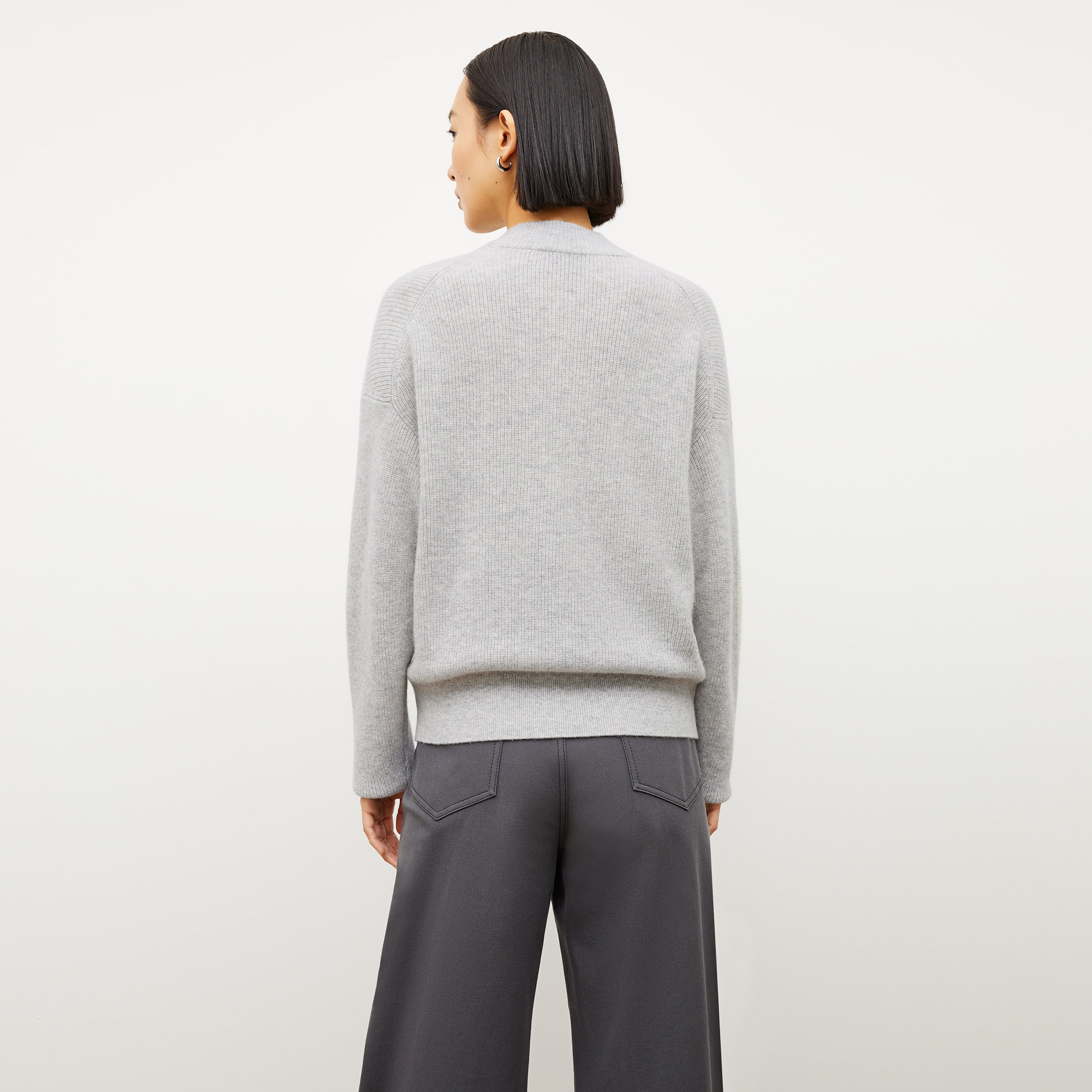 Cece Sweater - Cashmere :: Light Heather Gray – M.M.LaFleur