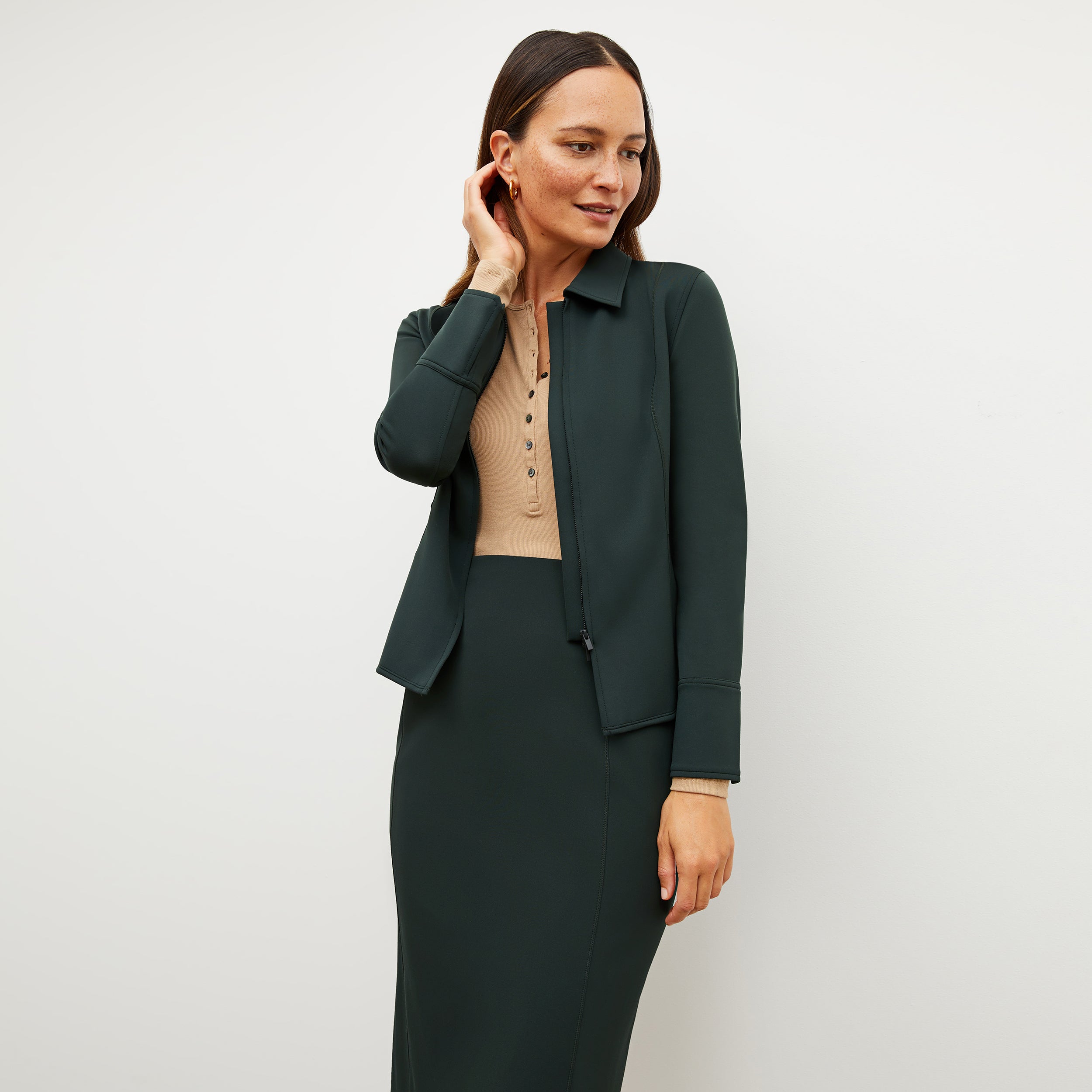 Nita Jacket - Light Scuba :: Forest – M.M.LaFleur