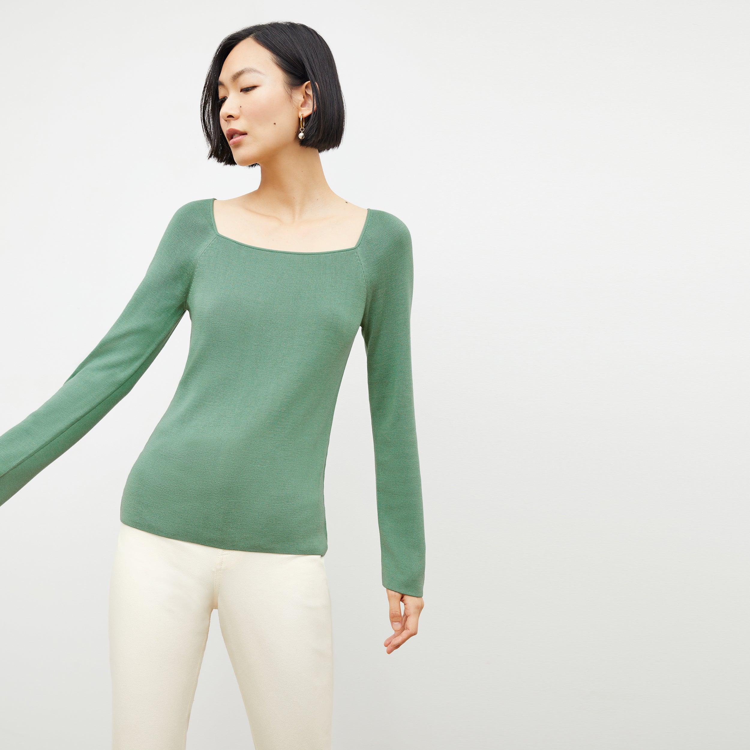 Joya Top - Silk Jersey :: Spring Green – M.M.LaFleur