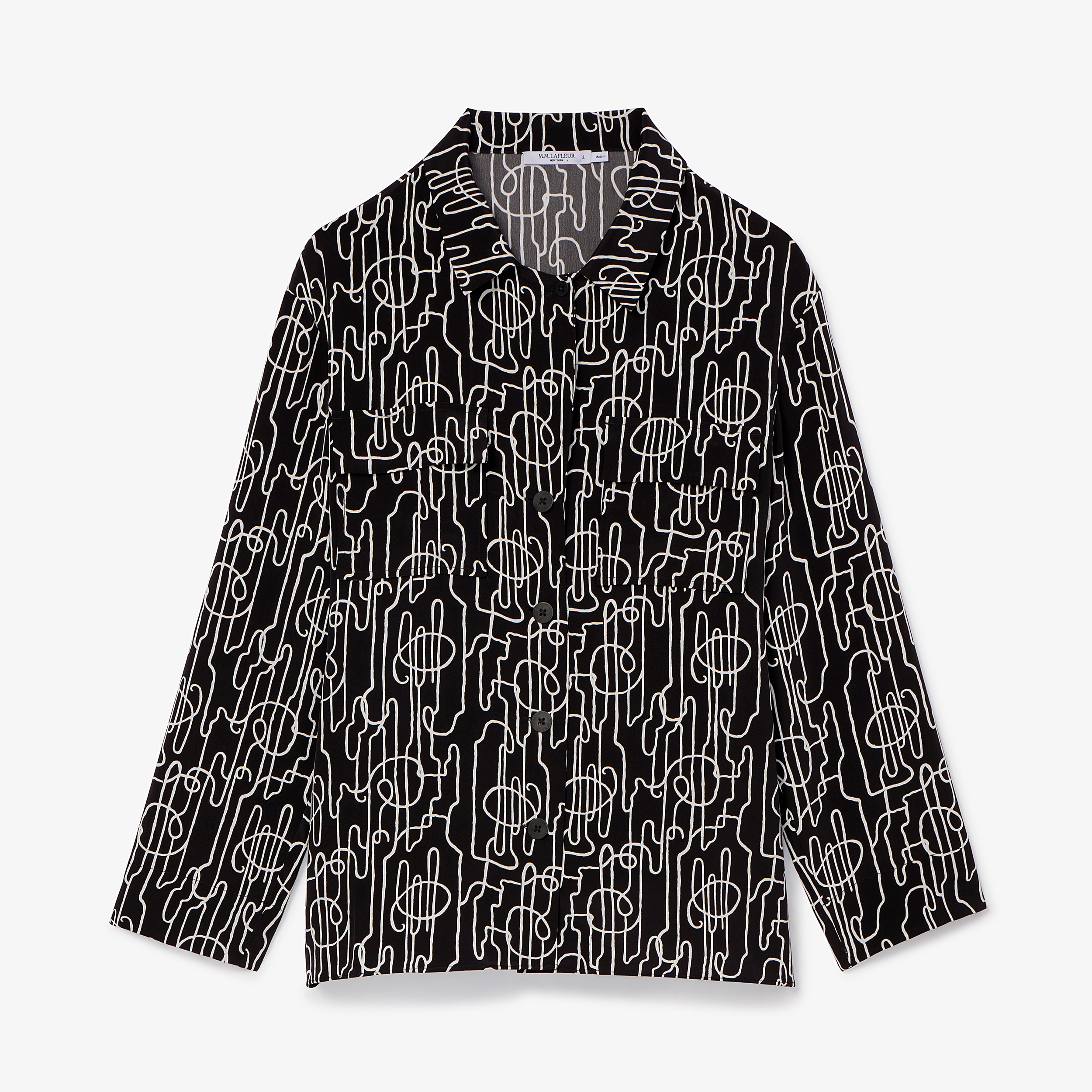 Alyssa Jacket - Washable Silk :: Symphony Print – M.M.LaFleur
