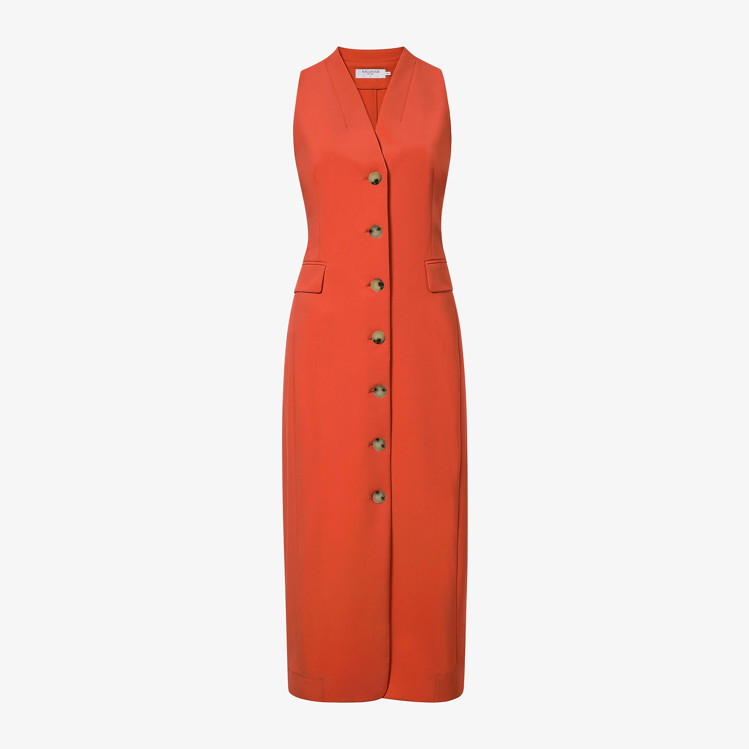 Cassandra Dress - OrigamiTech :: Blood Orange – M.M.LaFleur