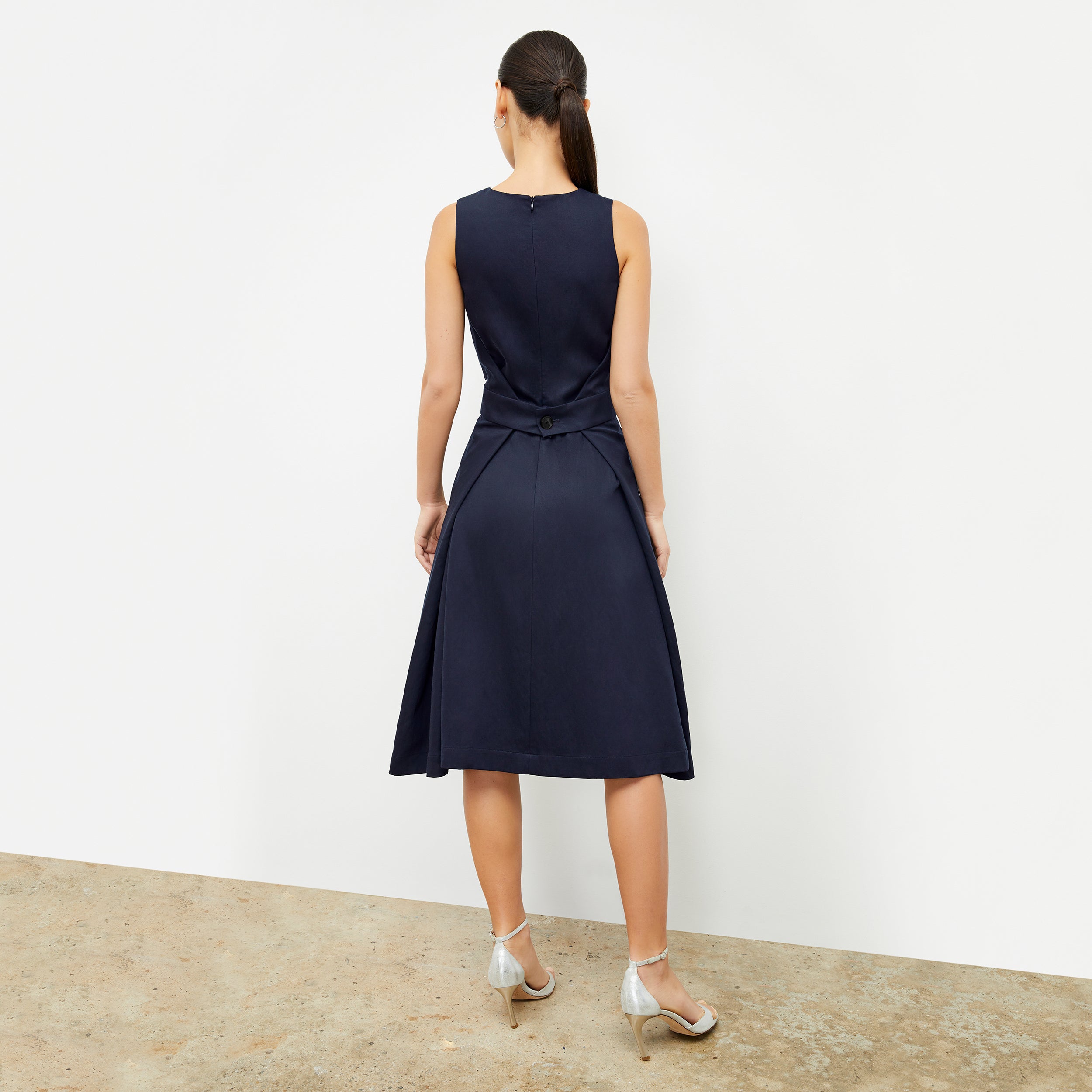 Estela A-Line Dress - Everyday Twill :: Night – M.M.LaFleur