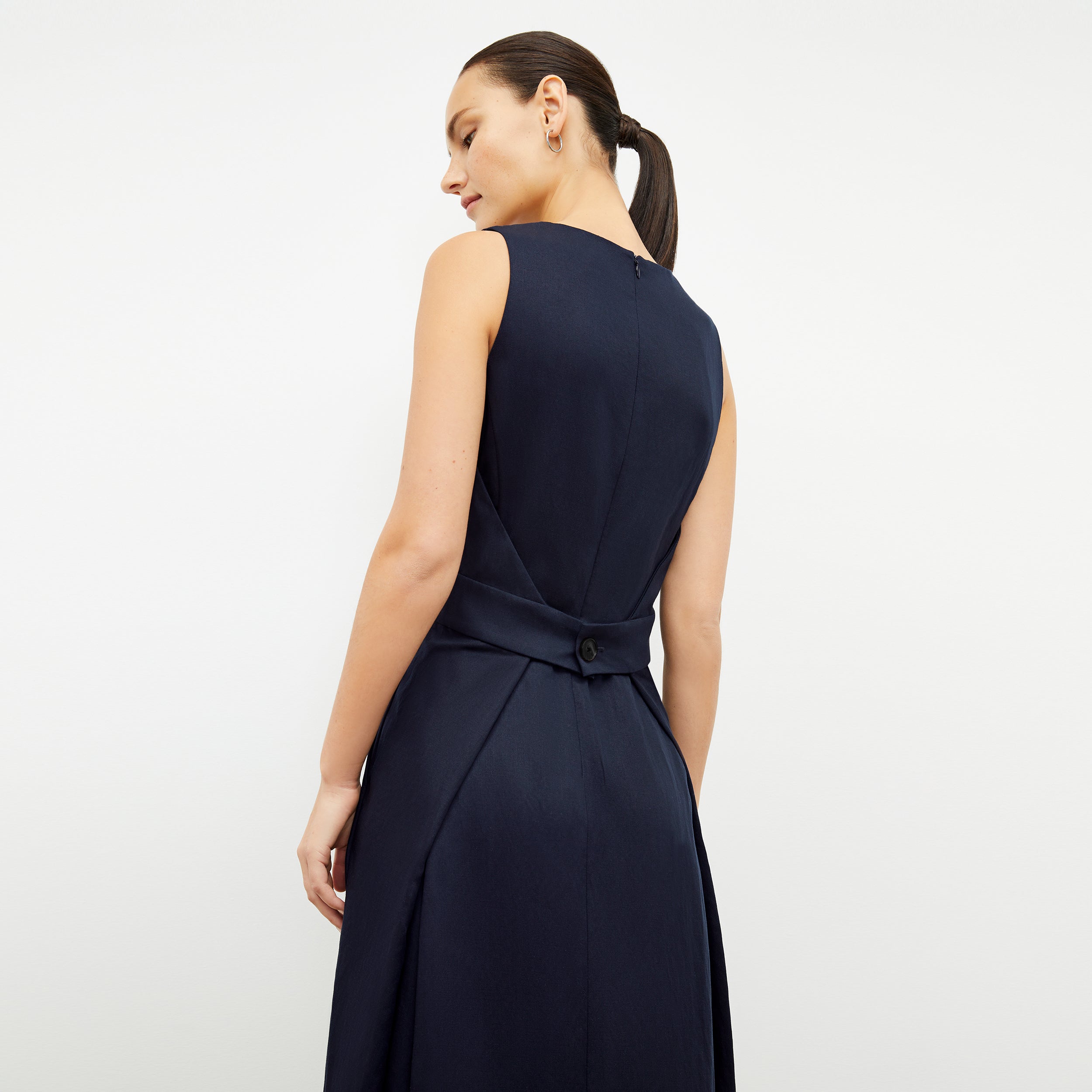 Estela A-Line Dress - Everyday Twill :: Night – M.M.LaFleur