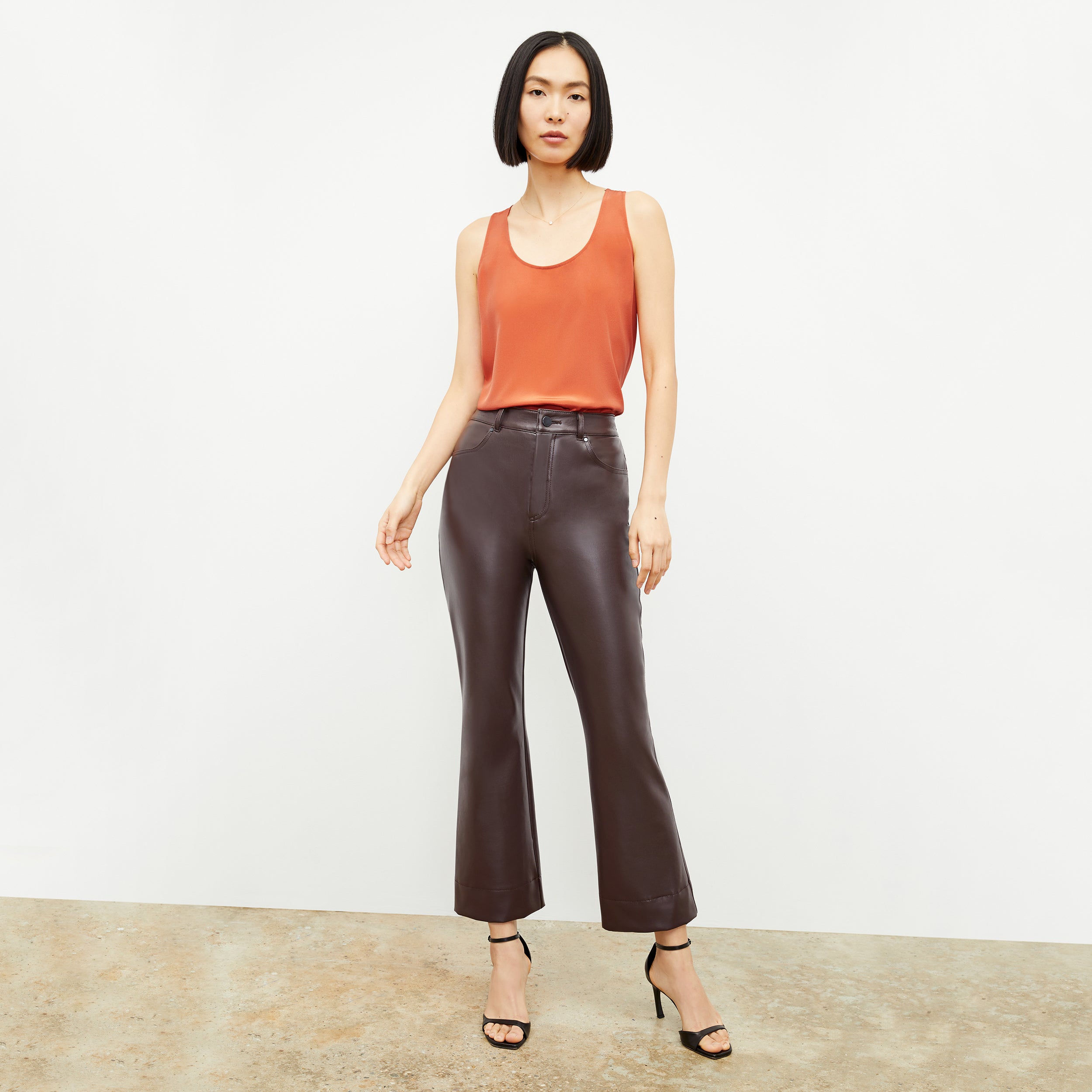 Archie Pant - Vegan Leather :: Brown – M.M.LaFleur