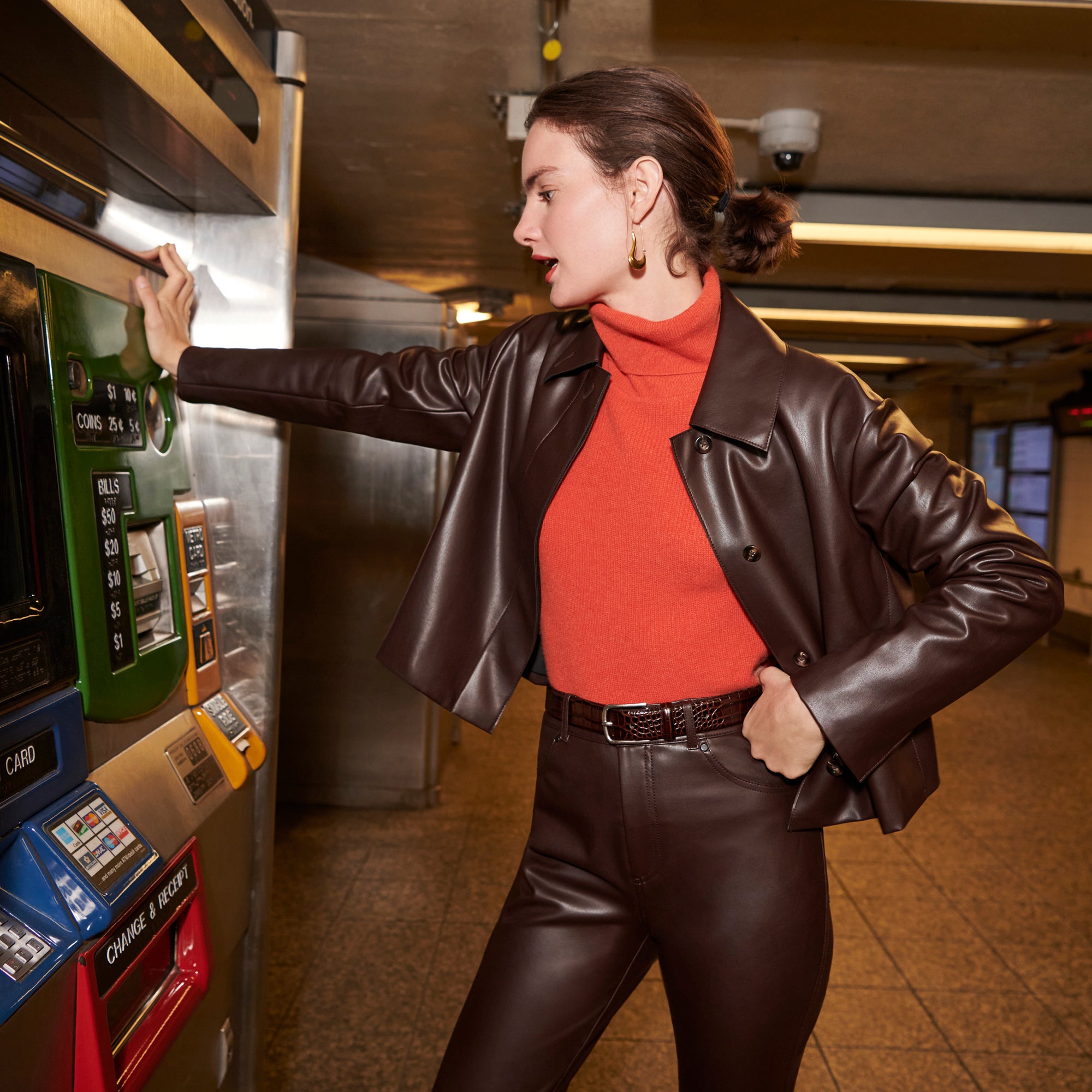 Nicky Jacket - Vegan Leather :: Brown – M.M.LaFleur