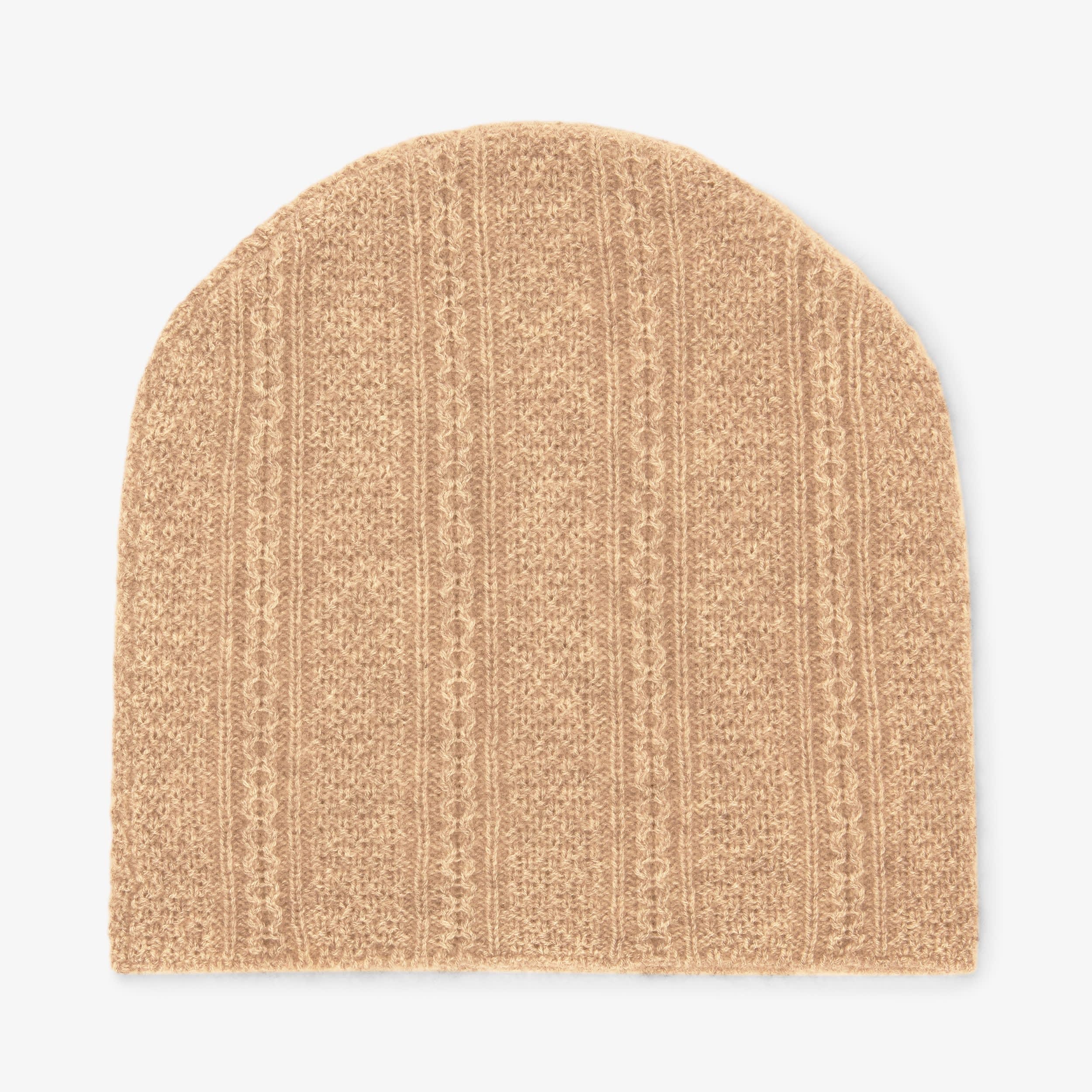 Circle Cable Beanie - Cashmere :: Light Camel – M.M.LaFleur
